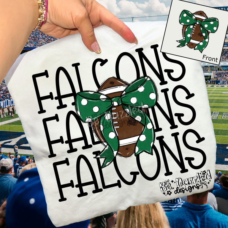 Falcons- Bow Football – Be.Dazzled